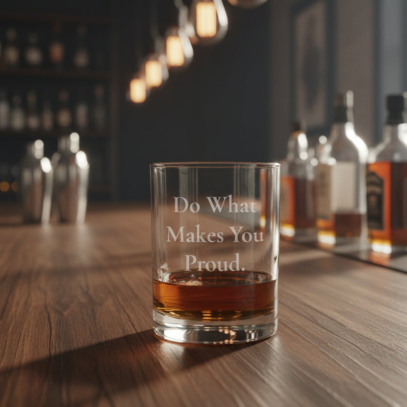 13oz Whiskey Glass - Motivational – Glass Island Designs